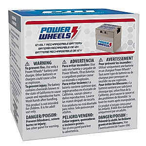Power Wheels Fisher-Price Power Wheels 12-Volt Rechargeable Battery,replacement battery for Power Wheels ride-on vehicles