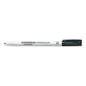 STAEDTLER Lumocolor Dry Erase, Fine Tip Dry Erase Whiteboard Marker, Box of 10, Black, 301-9