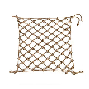 Waterproof Hemp Rope Net, Children Outdoor Climbing Net, Child Safety Net, Balcony Stairs Garden Protection Net Ceiling Hanging Bridge Decorative Hemp Rope 1x5m (Size : 1 * 2m(3 * 7ft))