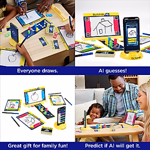 Mattel Games Pictionary vs. AI Family Game for Kids, Adults & Families Using Artificial Intelligence for 2 to 4 Players