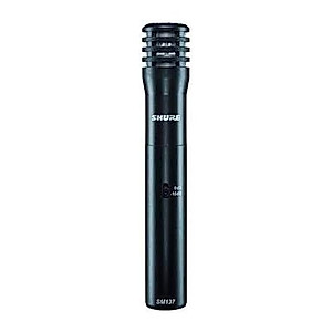 Shure SM137 Cardioid Condenser Microphone, Ultra-thin Diaphragm, Class-A Preamplifier, 15dB Pad, Low Self-Noise, XLR Connectivity, 20-Inch Microphone Cable, Mic Clip, Zippered Pouch