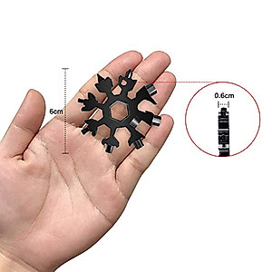 Stocking Stuffers for Men, 18 in 1 Snowflake Multitool, 2 Pack Christmas Men Dad Gifts, Cool Gadgets Hand Multi Tool Outdoors Camping Portable Bottle Opener Flat Screwdriver Kit Wrench