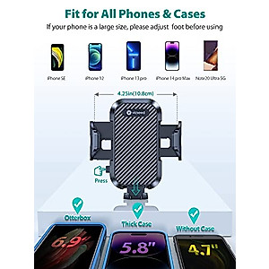 VICSEED Ultra Stable Car Phone Holder Mount, [Upgrade 100% Won't Fall & Break] 2 in 1 Air Vent Phone Mount for Car Easy Clamp Cell Phone Holder Car for iPhone 14 13 12 Pro Max Plus Mini All Phones