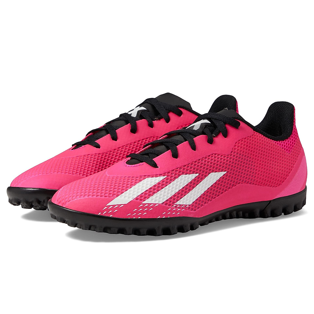 adidas X SPEEDPORTAL.4 Turf Soccer Shoe, Team Shock Pink/White/Black, 3.5 US Unisex Little Kid