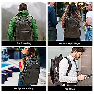Leather Backpack for Men Women Large Capacity - Genuine Brown Travel 15.6 inch Leather Laptop Bag, Rucksack for Business, College, Casual Daypack