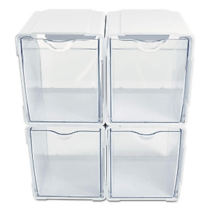 DEF421103 - Tilt Bin Interlocking 4-Bin Organizer