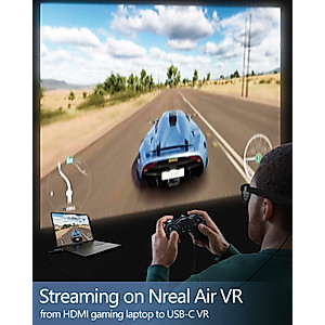 HDMI to USB C Adapter Cable 4K60Hz 6.6FT, HDMI Source Input to USB Type C Output Display Converter, HDMI 2.0 Compatible with Xreal Air, Nreal Air, Steam Deck Dock, PS5, Xbox, Portable Monitor