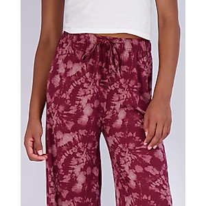 Real Essentials 3 Pack Soft Palazzo Pajama Pants for Women, Wide Leg Comfortable Casual Lounge Yoga Bottoms, Multicolor, Set 7, X-Large