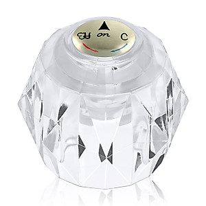 Shower Knob Replacement Compatible with Del-ta Faucet RP2391, 2-1/2" x 2-1/8" Shower Faucet Handle Replacement with Offset Hole(COLOR:clear)