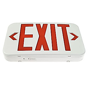 Ciata Red Led Emergency Exit Lights with Battery Backup - Emergency Fire Exit Sign, Light up Exit Sign, Lighted Exit Sign, Exit Signs for Business, Neon Exit Sign, Exit Sign Battery Powered - 12 Pack