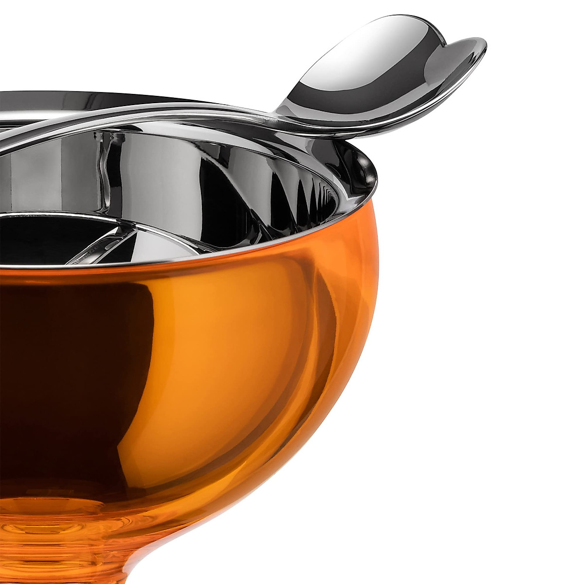 Alessi Big Love Ice Cream Bowl and Spoon, One size, Orange