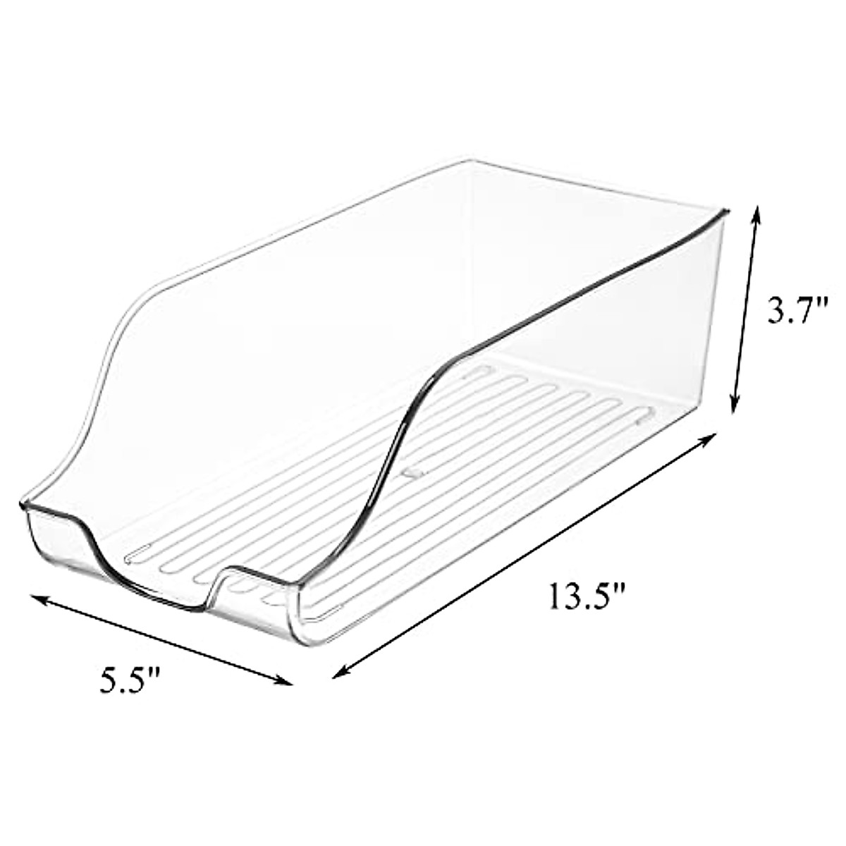 TOPZEA 6 Pack Refrigerator Organizer Bins, Pop Soda Drink Can Dispenser Beverage Holder, Clear Plastic Canned Food Storage Container for Freezer, Fridge, Pantry, Cabinet, Kitchen, BPA Free