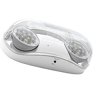 Outdoor Rated High Output White LED Emergency Light (Bug Eyes) with Battery Backup, Wet Location Listed, 90-Minute Minimum Capacity, 120V-277V | 1 Pack