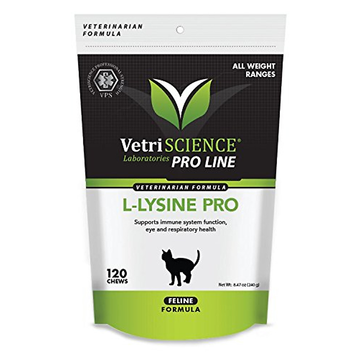 VetriScience L-Lysine Pro for Cats - Immune System Support for Felines - 120 Small Soft Chews
