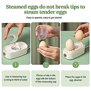 Egg Cooker, Soft Boiled Eggs Cooker, Poacher Hard Boiler Electric Egg Cooker Steamed Eggs Small Egg Steamer Kitchen Gadgets Fast Heating For Dormitory