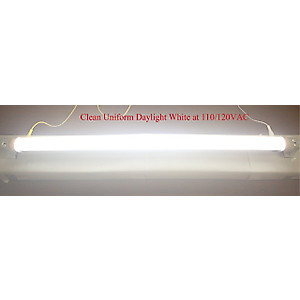 Fulight Type B & Clear T8 LED Tube Light - 2FT 24-Inch 10W (18W Equivalent), Daylight 6000K, F17T8, F18T8, F20T10, F20T12/CW, Double-End Powered, Clear Cover, 85-265VAC (Not a Plug-and-Play)