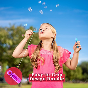 JOYIN 102 Pcs 6 Colors Mini Bubble Wands Bulk Party Favors Assortment Toys for Kids, Carnival Prizes, Wedding, Outdoor Gifts for Girls & Boys, Easter Basket Stuffers Goodie Gift Bag Stuffer Fillers