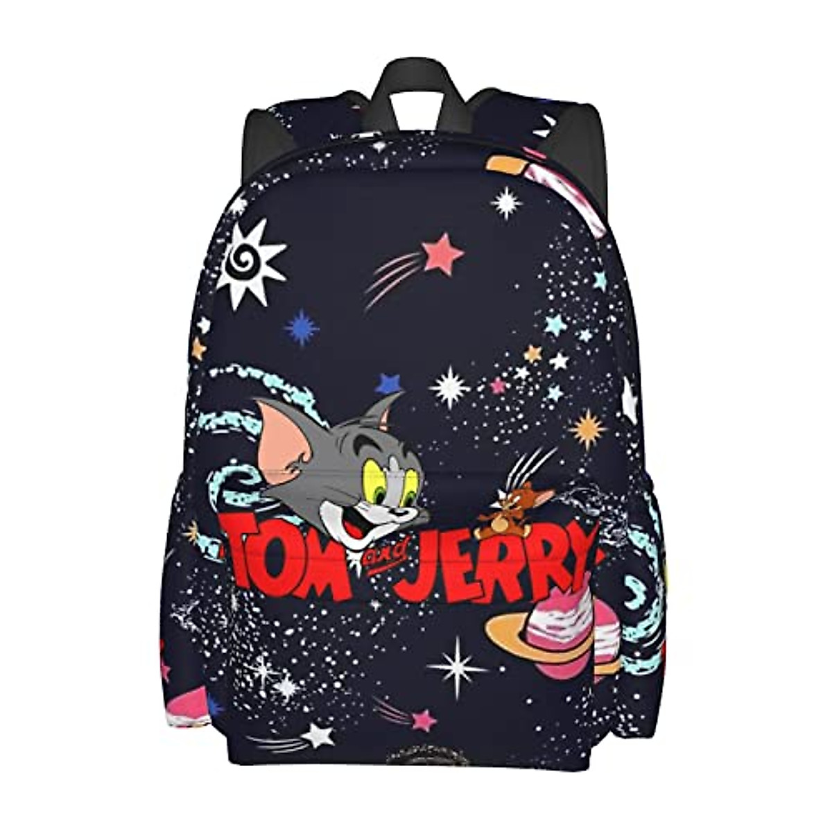 Cute Cartoon Cat Backpack,Universe Space Star Planet Casual Daypack,Laptop Backpack,Shoulder Bag,College Backpack,Travel Outdoor Backpack Cute Teen Backpacks For Men Women College Simple Backpack-A1