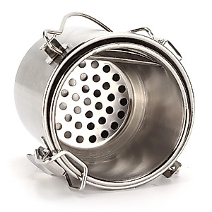 Paint Brush Washer, Stainless Steel Paint Brush Cleaner with Double Dipper Container Cup Paint Brush Holder Paint Brush Cleaner Rinse Cup