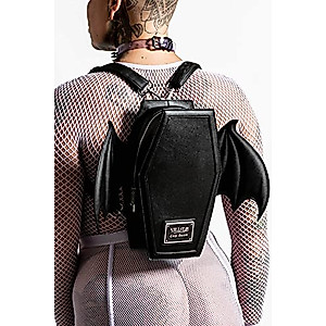 Killstar Sickly Sweet Black Bat Wings Gothic Punk Coffin Backpack Medium
