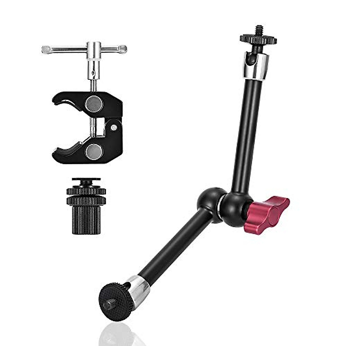 UTEBIT Magic Arm Camera Mount 11 inch Articulating Friction Arms with Super Crab Clamp for DSLR Camera Rig, Flash Light, LED Lights, LCD Monitor