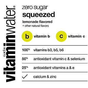 vitaminwater zero Squeezed, 16.9 fl oz (pack of 6)