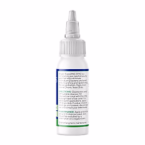 ANGELS’ EYES Zinc-Otic Ear Relief Treatment for Dogs and Cats Soothe Ear Infections Calm Itchy Inflamed Ears Natural BA and Zinc Formula 1 Ounce