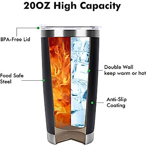 Kpafig Like Father Like Daughter, Funny Christmas, Birthday Gifts, Father's Day Gifts for Dad from Daughter, Insulated Stainless Steel Dad Travel Coffee Mug Tumbler Cup with Lip and Straws 20oz