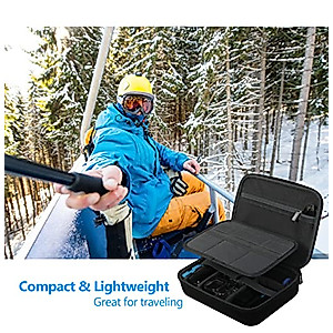 JSVER Hard Case for GoPro Cameras Carrying Case For Gopro Hero 11/10/9/8/7/AKASO EK7000/AKASO Brave 4 4K /Brave 7 LE/Brave 8/AKASO V50X /insta360 and Other Action Cameras
