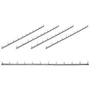 House2Home 17" Upholstery Metal Tack Strips, Fabric Reupholstery Supplies for Furniture, Couch, Chair, and Sofa, Includes Instructions, 5-Pack