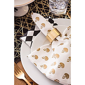 DII Basic Napkin Ring Collection Decorative, Gold, One Size, 6 Count