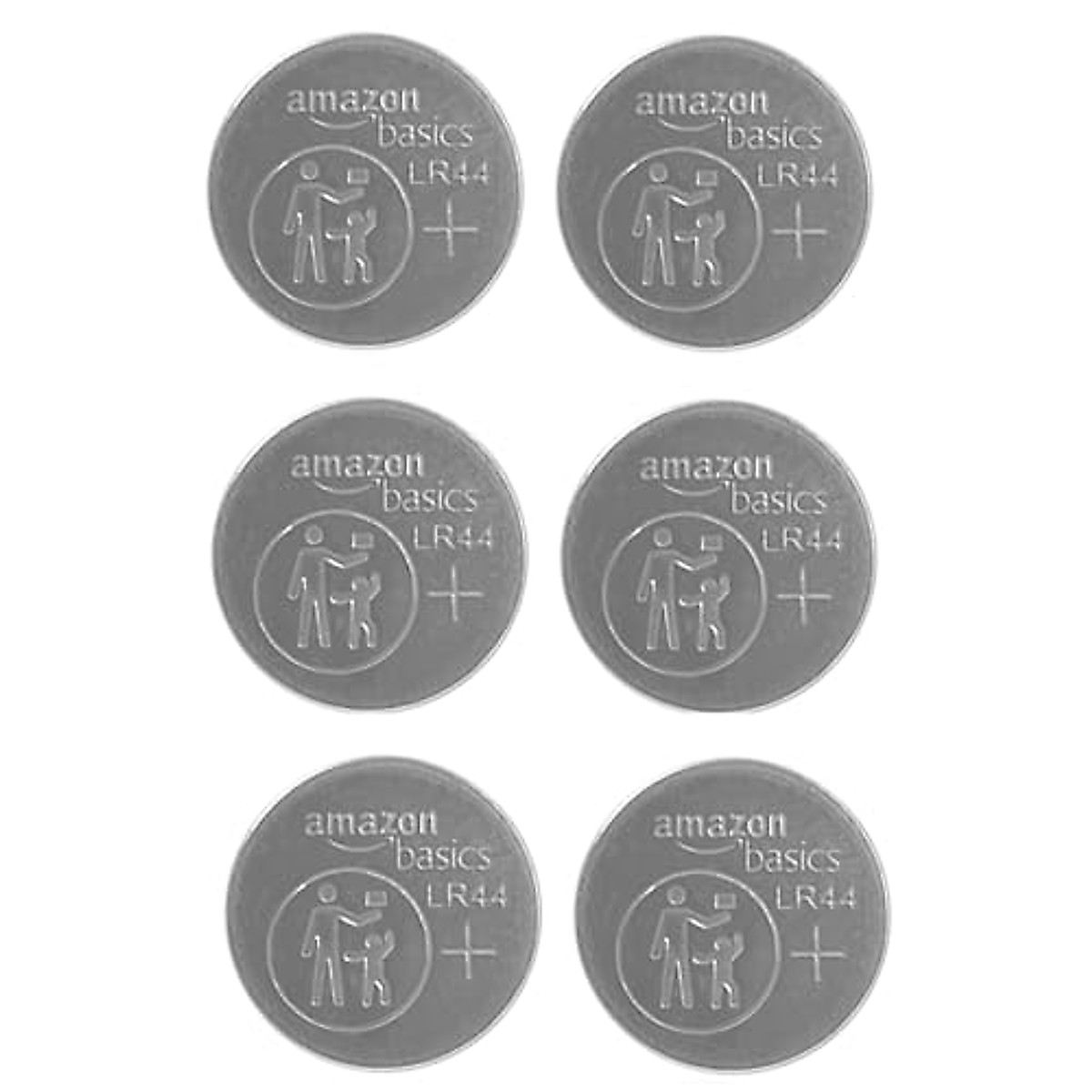 Amazon Basics 6-Pack LR44 Alkaline Button Coin Cell Battery, 1.5 Volt, Long Lasting Power, Mercury-Free