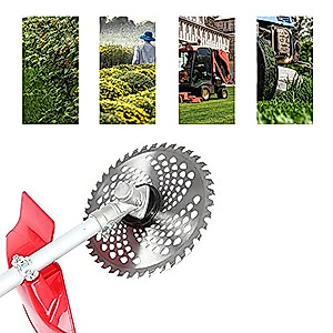 HritHcoxi 10 Inch Carbide Alloy Brush Cutter Trimmer Blade for Weeder, 3pcs Weed Eater Blade Grass Cutter Circular Saw Blade Brush Cutter Blade 40T, 60T, 80T