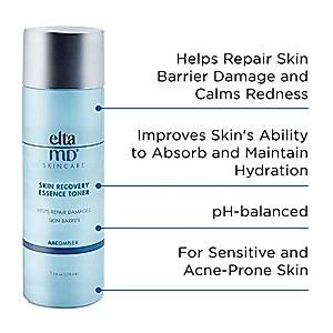 EltaMD Skin Recovery Essence Face Toner for Women, Alcohol Free Skin Toner For Calming Skin Redness and Sensitive Skin, Helps Detoxify and Hydrate, Fragrance Free, Sensitivity Free, 7.3 oz Bottle