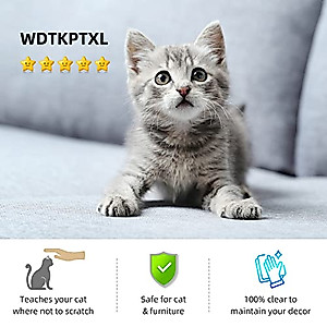 WDTKPTXL Cat Training Tape 3 Inches X 30 Yards Cat Scratch Deterrent Clear Double Sided Anti Cat Scratch Furniture Protector Couch Protector for Cats