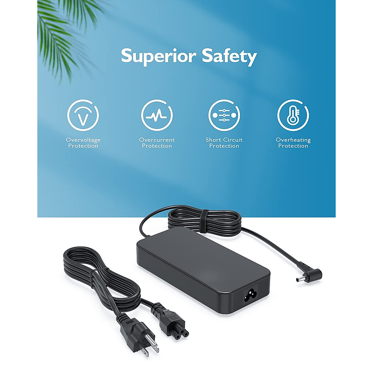 120W Charger Fit for Asus Q538 Q528 Q535 Q537 Q547 Q546 Q538EI Q528E Q528EH Q537F Q537FD Q535U Q535UD Q536F Q536FD Q547F Q547FD Q546F Q546FDX Zenbook Flip 15 Laptop Power Adapter