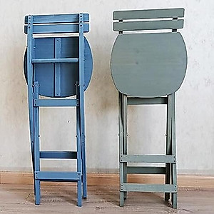 Folding Bar Stool, Counter Height Stool, Dining Chair with Backrest and Footrest, Bamboo, Foldable Outdoor Leisure Chair for Home Kitchen(Green)