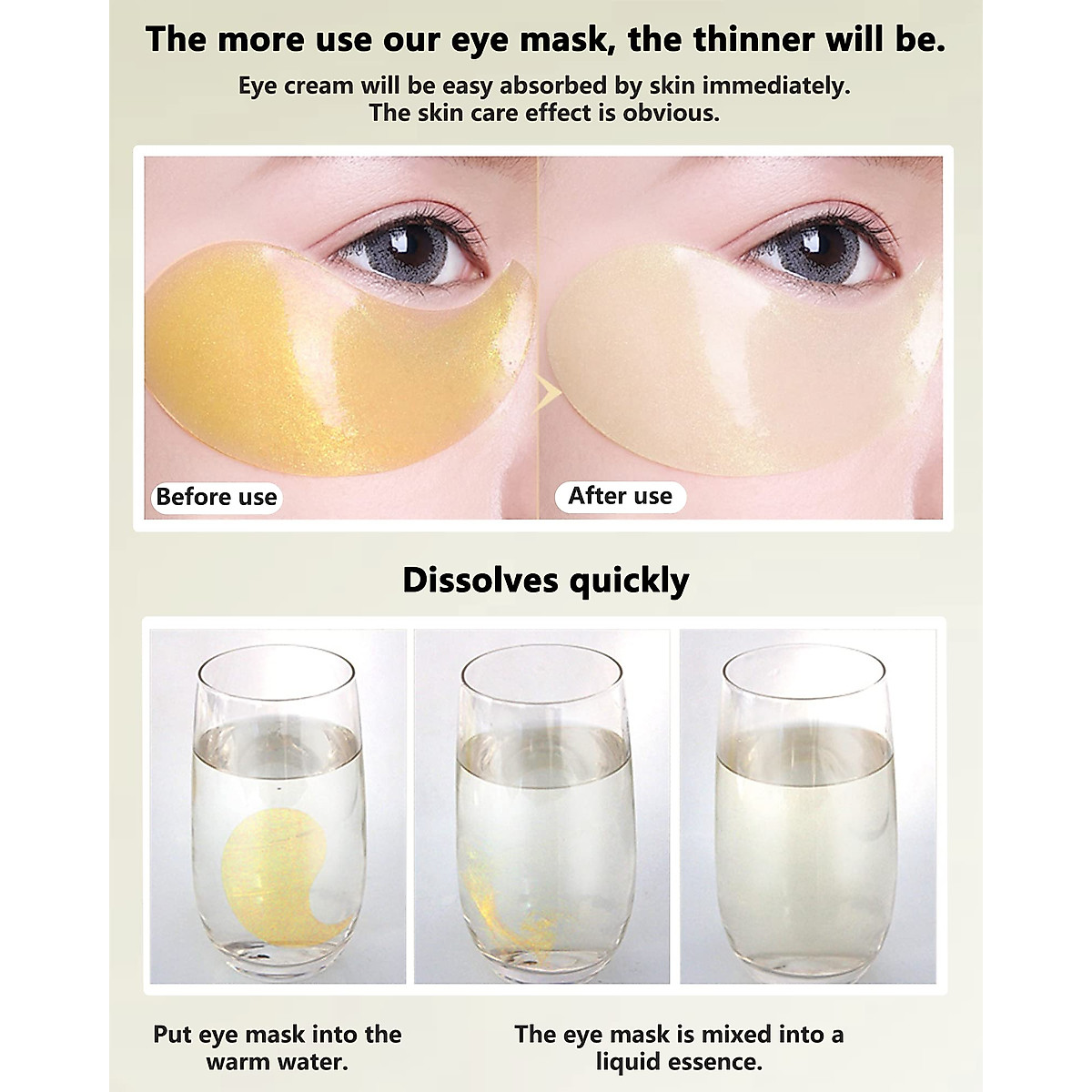 Under Eye Patches (60Pcs) - Upgraded Eye Mask Retinol & Collagen, Eye Treatment Mask, Under Eye Bag Treatment, Eye Masks for Puffy Eyes, Anti-Aging, Anti-Wrinkle and Fine Lines, Under eye Dark Circles