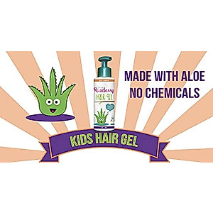 Hair Gel for Kids | Light Hold | Chemical Free | Made with Organic Aloe Vera and Vitamins | Safe on Babies, Toddlers, Men and Women | Always Paraben, Sulfate & Fragrance Free | Made in USA (1 Unit)
