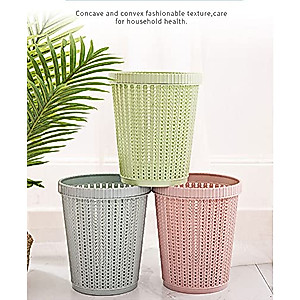 Hosaire Waste Basket Trash Can Kitchen Waste Basket with Cover for Bathroom Home Office Dorm Kids Room 1 Pcs