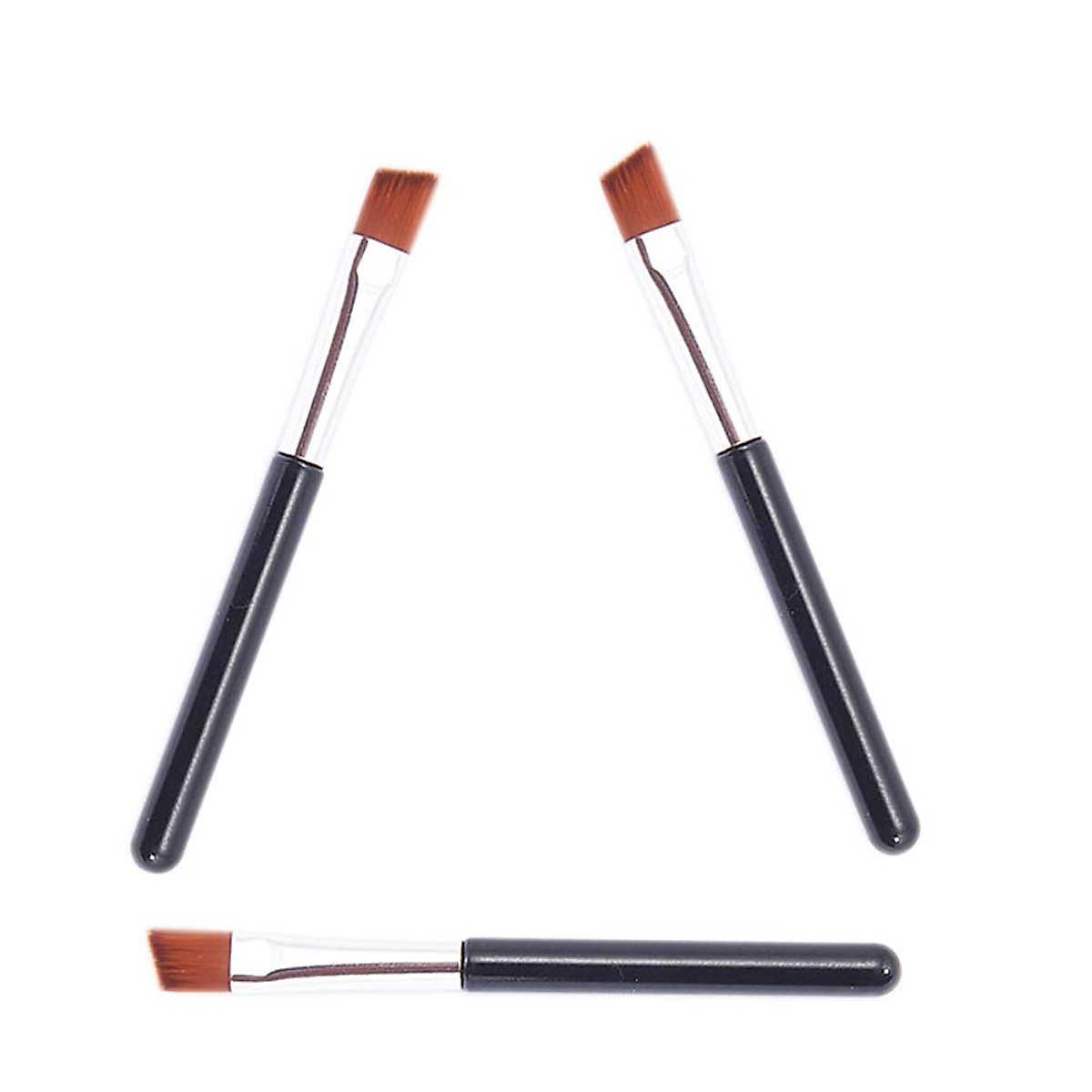 VOSAIDI 10pcs Eyebrow Brush Portable Premium Quality Angled Eye Brow Brush and Spoolie Mini Brush