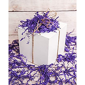 MagicWater Supply Crinkle Cut Paper Shred Filler (1/2 LB) for Gift Wrapping & Basket Filling - Purple