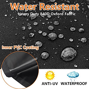 Aoretic 840D Ninja Woodfire Outdoor Grill Cover, Heavy Duty Ninja Woodfire Outdoor Grill Accessories, BBQ Cover Compatible with Ninja Smoker Grill OG700 Series OG701 OG751 OG700 Series, Black