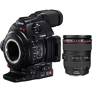 Canon EOS C100 Mark II Cinema EOS Camera with EF 24-105mm f/4L Lens - International Version (No Warranty)