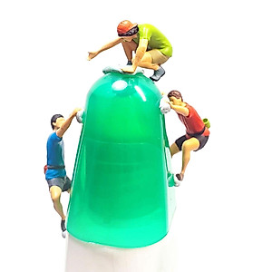 Esquirla Resin 1:64 Rock Climbing Figure Dioramas Movie Props Miniature Scenes Scene Fairy Garden S Scale Layout Train Railway Collections Decoration, 3Pcs