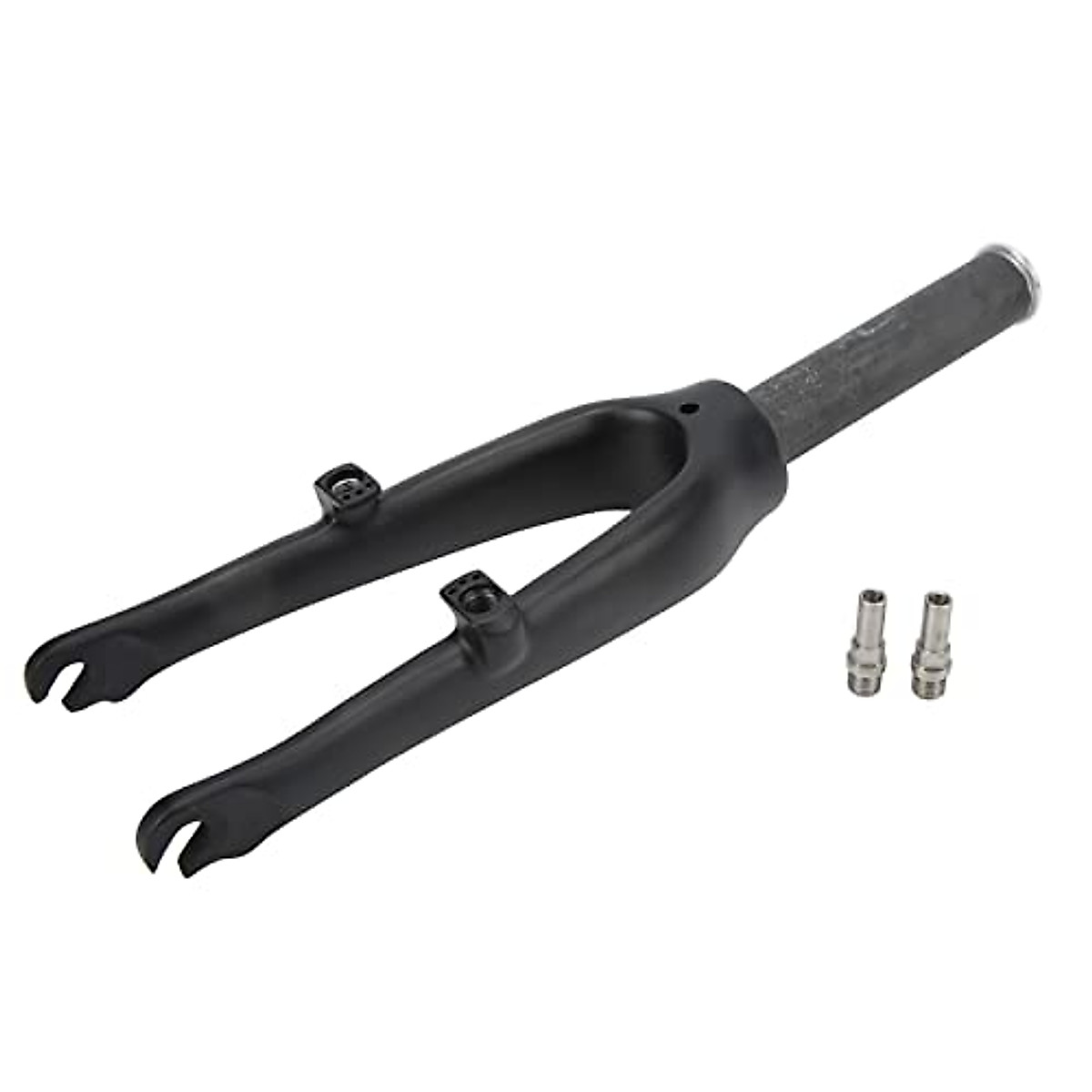 Kadimendium Carbon Fiber Bike Fork, Light Weight Road Bike Fork High Toughness High Strength for 28.6mm Folding Bikes