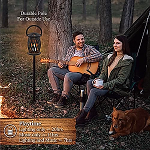 Margaritaville Tiki Torch - Waterproof Bluetooth Speaker, Portable Party Speaker with Flickering LED Lights, Perfect for Travel, Parties, Yards, and Pools