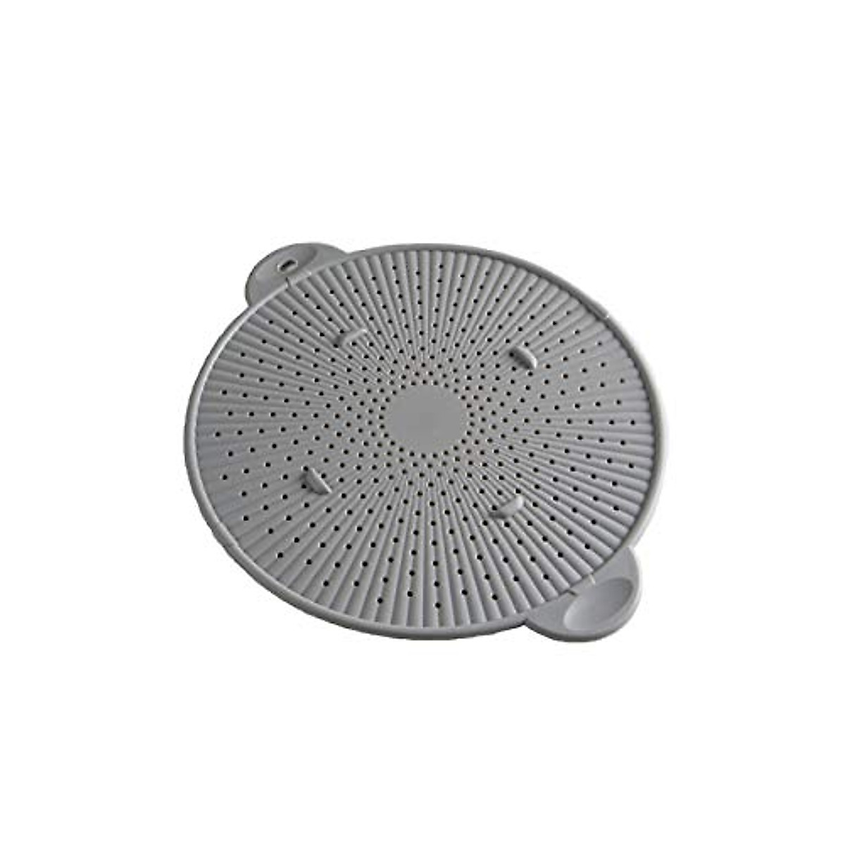 Simply Served Silicone Splatter Screen, Multi-Use Kitchen Tool, Protect Stovetop and Counters, 3-in-1 Silicone Kitchen Trivet, Splatter Screen, and Colander Lid, Gray