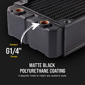 CORSAIR Hydro X Series XR7 360mm Water Cooling Radiator - Triple 120mm Fan Mounts - Premium Copper Construction - Easy Installation - Black