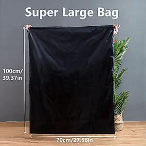 Set of 2 Nylon Laundry Bag with Drawstring Closure - Machine Washable Dirty Clothes Travel Bags for Delicates - Heavy Duty Washable Easy Fit Bags for Baskets or Hampers (30x40 Inches) (Grey)